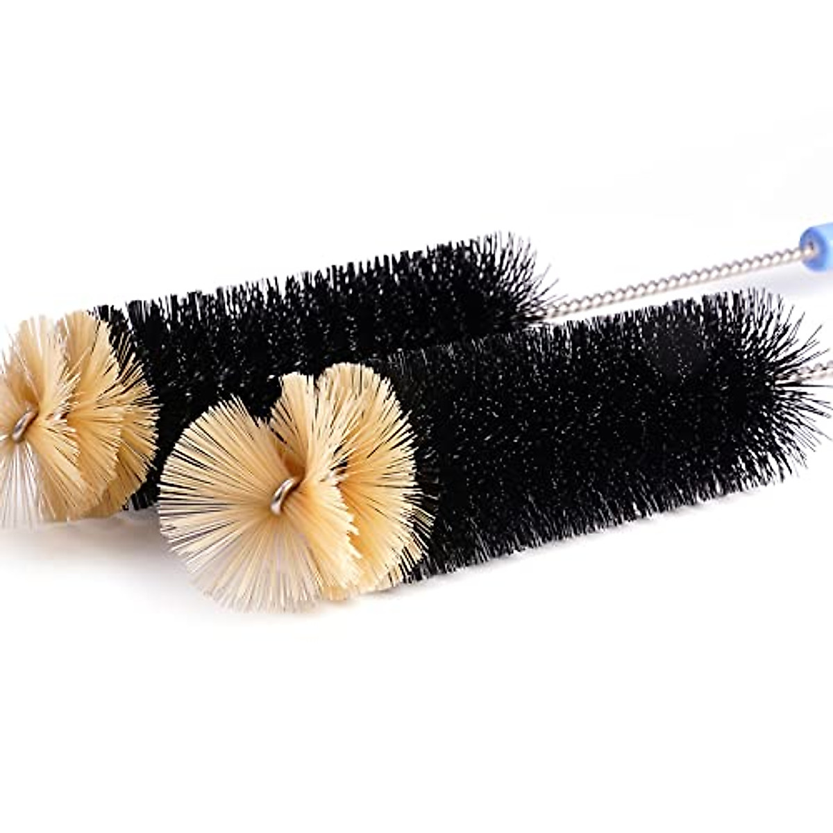 Bottle Cleaning Brush, 17 Inches Extra Long Handle Water Bottle Brush, Flexible Bendable Cleaner for Washing Narrow Neck Bottles, Wine Decanter, Kombucha, Pipes, Beer Brewing Supplies, 2 Pack