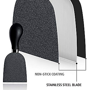 hecef Cheese Knife Set of 4, Non-Stick Coated Gift Set for Christmas, Anniversary, Party, Housewarming, Picnic, Birthdays, Wedding(Black)