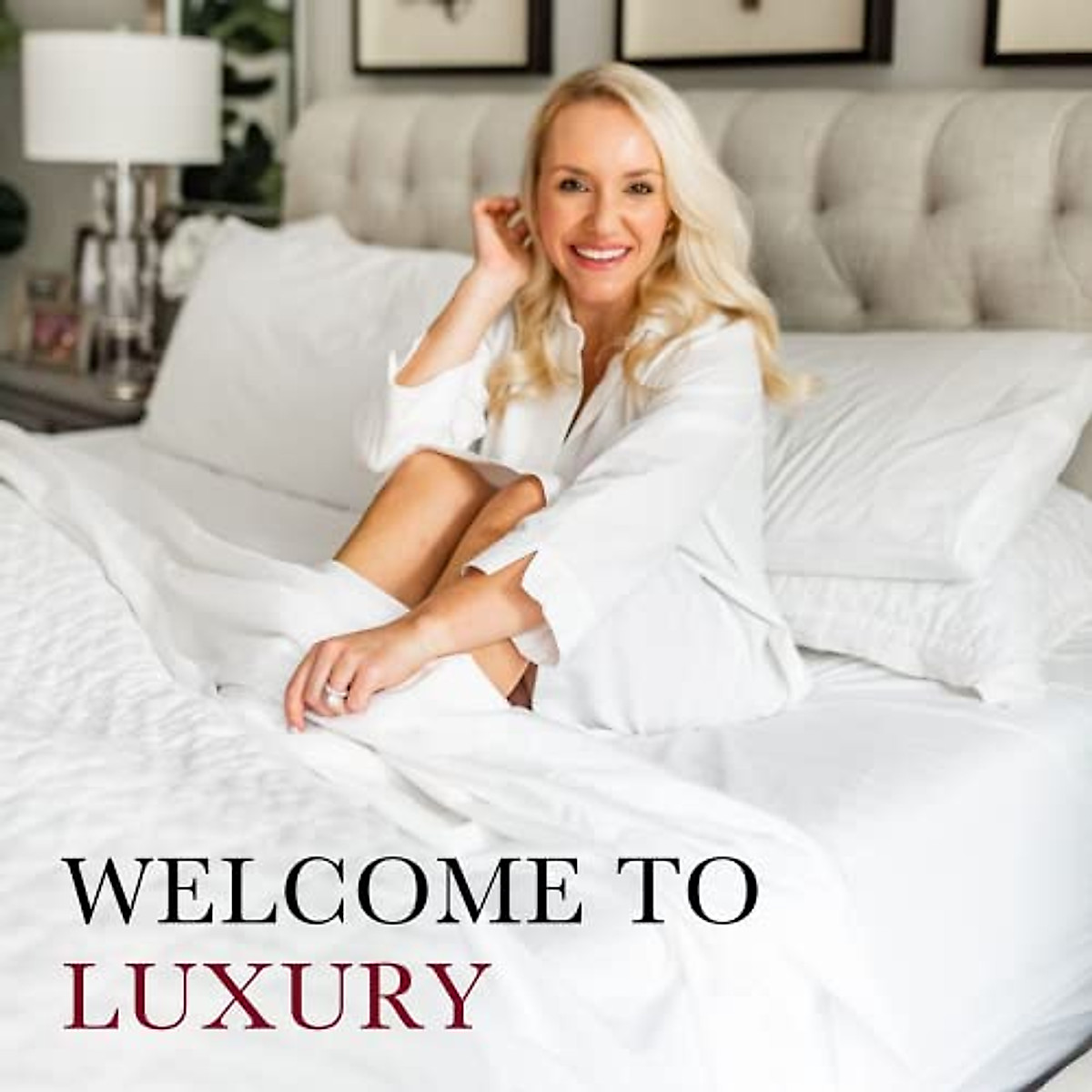 Red Land Cotton Classic Luxury Quilt | American Grown 100% Cotton Batting | Lightweight All Season USA Made Vintage Style Bedspread | Durable Oversized and Machine Washable | Soft King/Cal King White