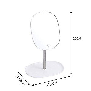 ZXY-NAN Bathroom Mirror Make-up Mirror White 360 ??deg; Swivel Portable Mirror HD Princess Compatible with Indoor use with a Desk Bathroom Mirrors