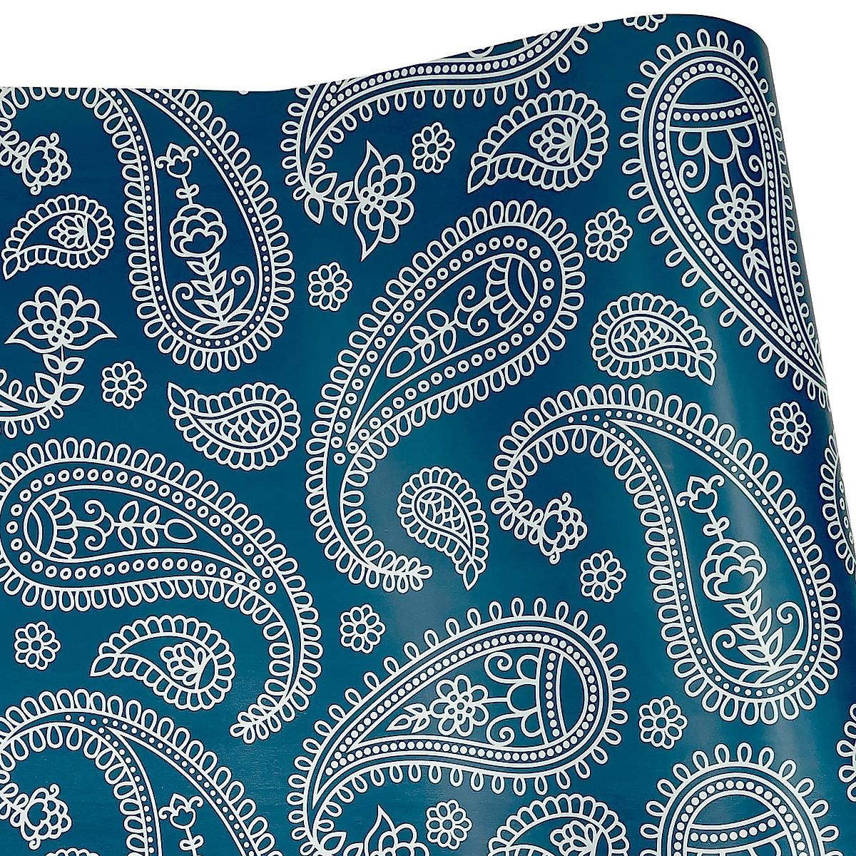 Yifely Self-Adhesive Shelf Liner Removable Drawer Paper for Covering Rent House Shelving Drawers, Vintage Paisley, 17.7 Inch by 9.8 Feet