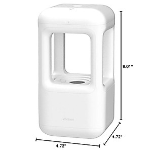 Cool Mist Humidifier Anti gravity Water Droplet Countercurrent Retard Pressure Anxiety 500ml Humidifier for Bedroom Easy to Clean Quiet Energy-Saving Automatic Shutdown Power-off Protection… (White)