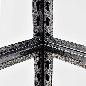 FRITHJILL 5 -Tier Adjustable Heavy Duty Metal Garage Shelving, Multipurpose Storage Shelf Unit Organizer, Black