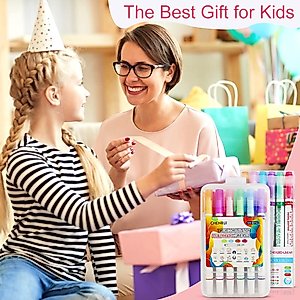 TSFGDYL 12Pcs Colored Curve Highlighter Pen Set,Double Tip Marker Pens With Twelve Constellations Pattern,Perfect For Reading Mark,Back To School Supplies
