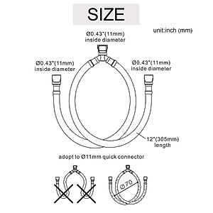 WOWOW Quick Connect Hose Hot and Cold Supply Hoses for Bathroom Faucet