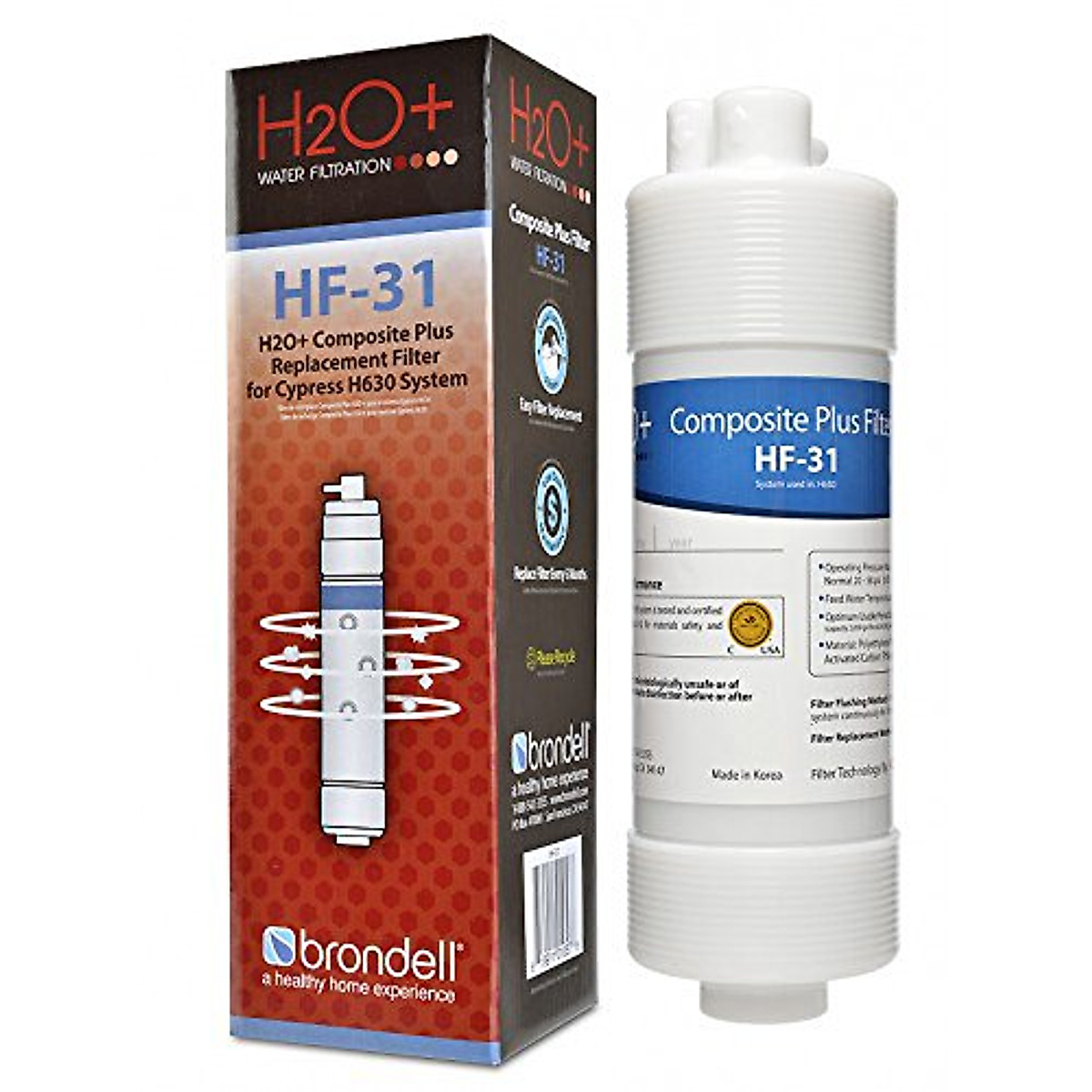 Brondell HF-32 Nanotrap Water Filter Replacement for Cypress Countertop Water Filtration System