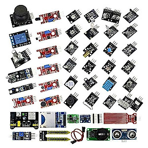 Alician for Arduino 45 in 1 Sensors Modules Starter Kit Better Than 37in1 Sensor Kit 37 in 1 Sensor Kit UNO R3 MEGA2560 OPP Bag