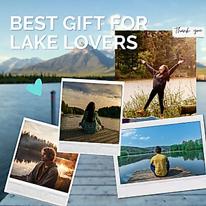 Onebttl Lake House Gifts, Lake Life Gifts for Women/Men, 20oz Insulated Tumbler, Perfect for Boat Owner/Lake Lovers - Lake Time (Teal)