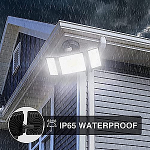 Onforu 65W LED Security Lights Motion Sensor Light Outdoor with Remote Control, Dusk to Dawn Security Lights, 3 Modes, 6500LM, 6500K, IP65 Waterproof Flood Light Motion Detector Hardwired Wall Light