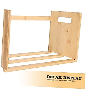 VOSAREA 1pc Bookshelf Storage Rack Magazine Display Stand Desk Book Shelf Plate Stand Display Simple Style Bookshelf Mini Shelf Heavy Duty Storage Shelves Office Shelf Book Rack Wooden