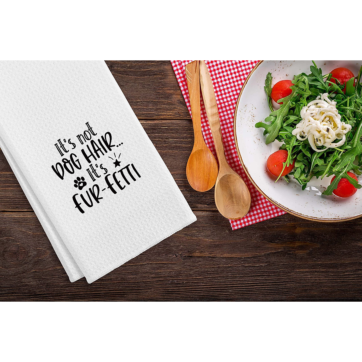 It's Not Dog Hair It's Fur-fetti Funny Kitchen Towels Tea Towels, 16 X 24 Inches Cotton Modern Dish Towels Dishcloths, Dish Cloth Flour Sack Hand Towel for Farmhouse Kitchen Decor,Dog Lovers Gifts