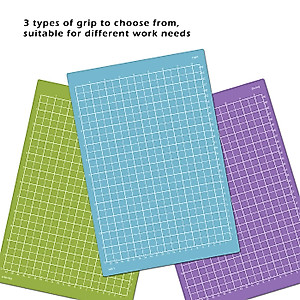 ReArt Standard Grip Mats for Cricut Joy Xtra - 12 x 8.5 Inches Craft Paper Cutting Mat Use with Printer Paper, Vellum, Light Cardstock & More, Sewing and Crafting (3 Packs Standerd)