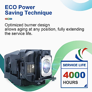 CTBAIER ELP78 for Epson ELPLP78 PowerLite Home Cinema 2000 2030 730HD 725HD 600 VS230 VS330 VS335W EX7230 EX7235 EX5220 EX3220 EX6220 EX7220 EH-490 EB-X18 V13H010L78 Replacement Projector Lamp Bulb