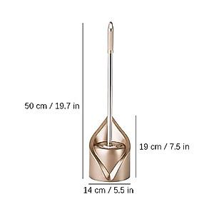 Bathroom Toilet Bowl Brush and Stand Floor Stand Toilet Cleaner Brush Stainless Steel Long Handle Toilet Brush Two Choices