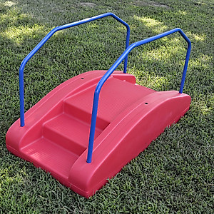 Children's Factory-3004 Red Rocker/Toddler Bridge with Rails, Rocking Teeter Totter for Kids/Toddlers, Indoor/Outdoor Play Equipment for Classroom/Playroom