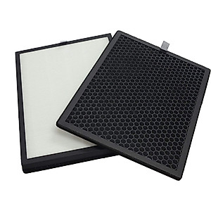 PUREBURG Replacement True HEPA Filter Kit Compatible with Green Air Encore Air Purifier,H13 Activated carbon Filter 2-IN-1 Air Clean Dust PM2.5 Odor smoke VOCs