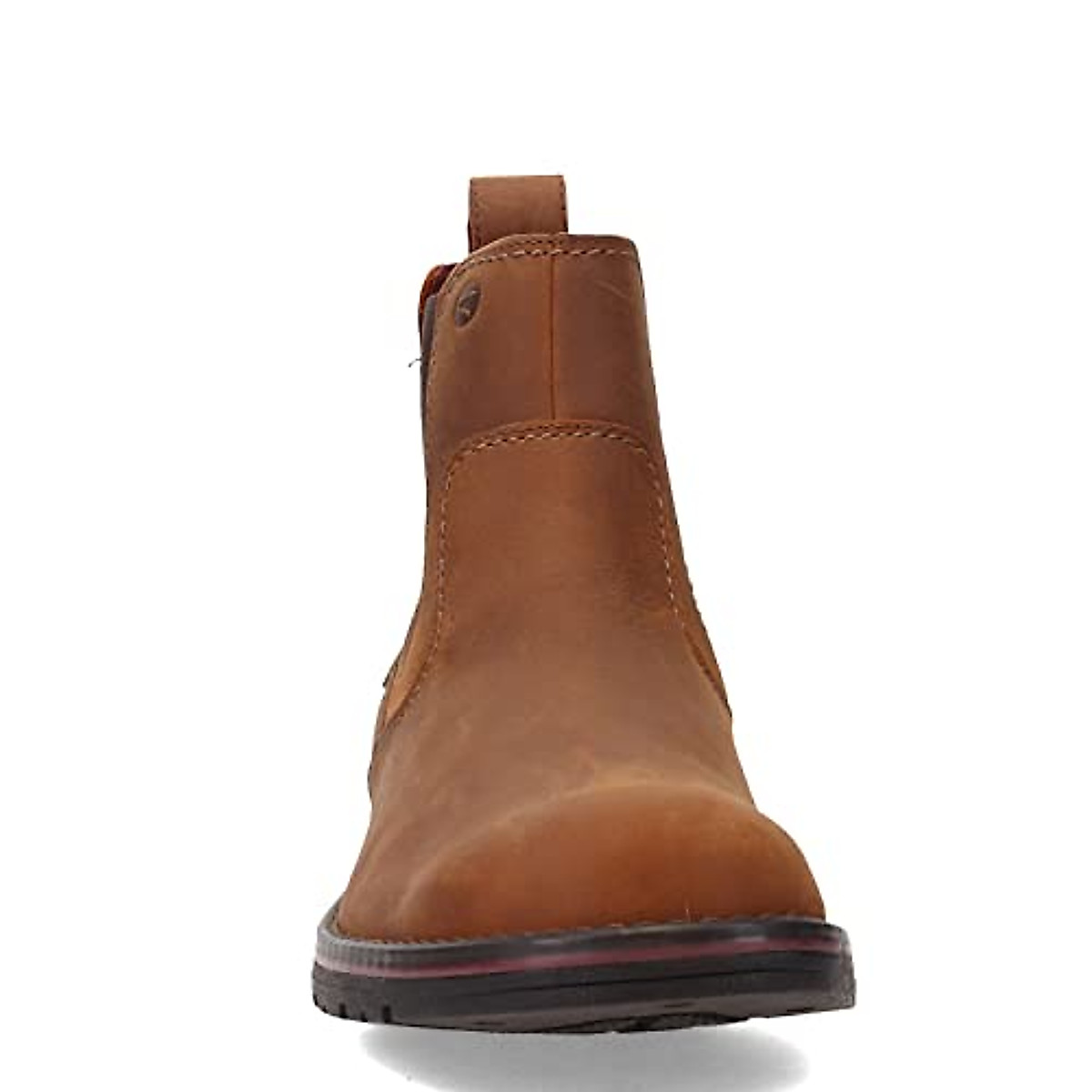 Clarks Men's Morris Up Waterproof Chelsea Boot, Dark Tan Leather, 10.5