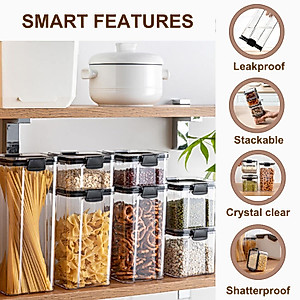 Moksha LifeStyle Airtight food storage containers, kitchen canisters for kitchen counter, pantry organizers and storage, kitchen organizers and storage- 8Pc