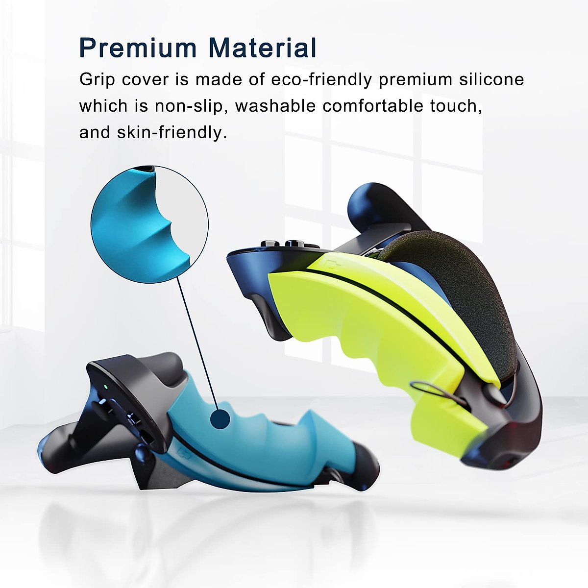 Valve Index VR Controller Grips - Deluxe Pair - KNUCKLES DUSTER Light - Ergonomic MOD for Knuckles Virtual Reality Controller