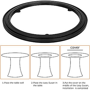 12 Inch Lazy Susan Hardware, 2PCS Lazy Susan Turntable Bearings Swivel Plate, Plastic Rotating Turntable for Rotating Dining Table, Serving Trays, Kitchen Storage Racks, Craft Table