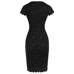 GRACE KARIN Black Dresses for Women Elegant Lace Dresses for Wedding Guest L