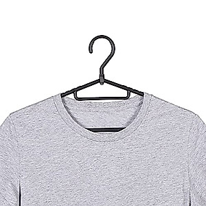 Plastic Hangers 20 Pieces for Clothes, Coats, Shirts, Closet Hangers Ideal for Everyday Standard Use, Hangers Black…