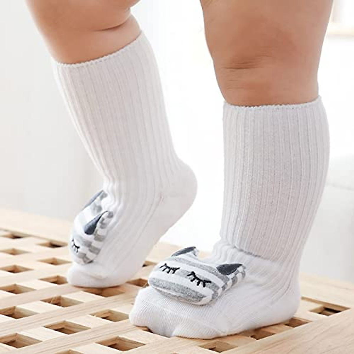 Lykmera Spring Autumn Casual Socks Shoes for Baby Girl Boy Newborn 3D Cartoon Socks Non Slip Loose Floor Socks Shoes (B, 1-3 Years Infant)