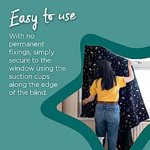 Tommee Tippee Sleeptight Portable Blackout Blind with Suction Cups, Adjustable and Lightweight, Large, 51x78 Inches