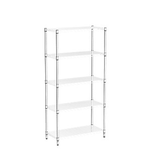 EFINE Chrome 5-Shelf Shelving Unit with Shelf Liners Set of 5, Adjustable, Steel Wire Shelves, 150lbs Loading Capacity Per Shelf, Shelving Units and Storage for Kitchen and Garage (30W x 14D x 60H)