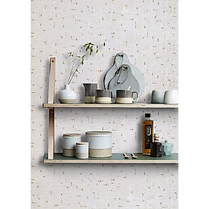 Dimoon Wallpaper 17.7’’ x 78.7’’ White Thicken Contact Paper Milky Grasscloth Removable White Peel and Stick Wallpaper Texture Film Self Adhesive Decorative Shelf Drawer Liner Roll