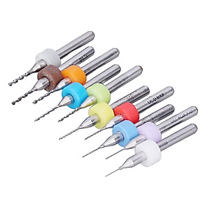 10Pcs Mini Drill Bit, Tungsten Carbide Micro Drill Bits Set for Industry Print Circuit Board Jewelry CNC Engraving