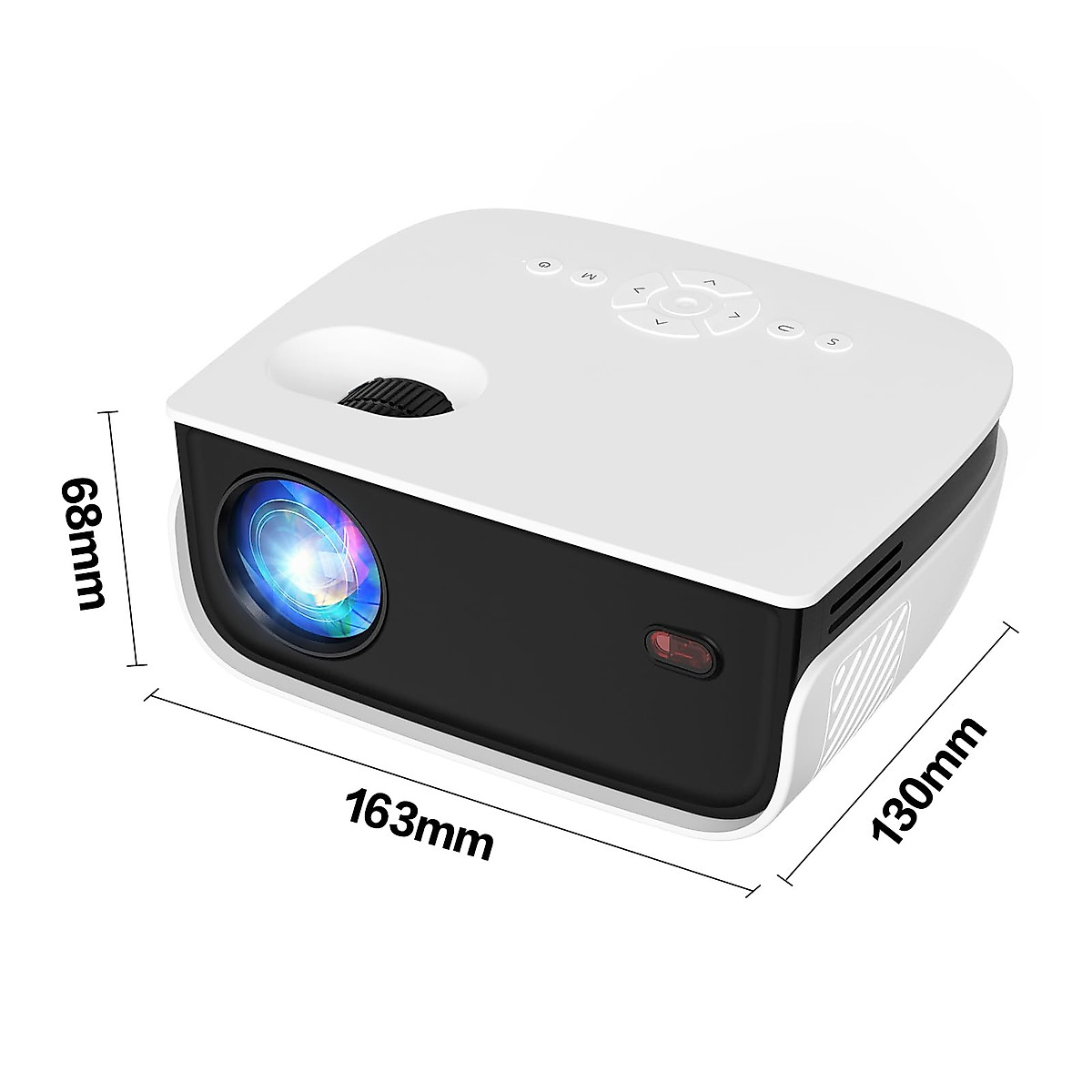 Outdoor Projector, Mini Projector with 100" Screen, 1080P and 240" Supported Movie Projector 7500 L Portable Home Video Projector Compatible with Smartphone/TV Stick/PS5/PC/Laptop