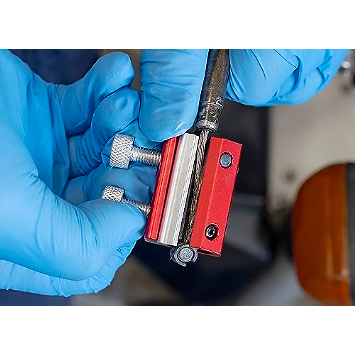 Sealey MS038 Motorcycle Twin-Clamp Cable Oiler, 25mm Length, Red