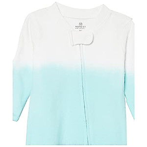 HonestBaby 2-Pack Sleep and Play Footed Pajamas One-Piece Sleeper Jumpsuit Zip Pjs Organic Cotton for Baby Girls, Boys, Unisex, Sharks, 3-6 Months