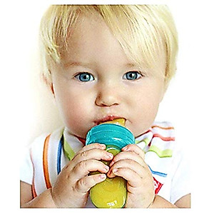 Nuby EZ Squee-Z Silicone Self Feeding Baby Food Dispenser (Varied, 2 Count (Pack of 1))