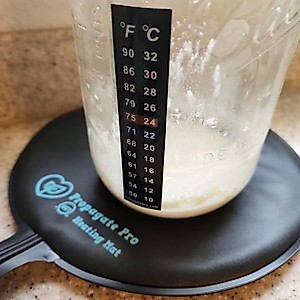 Brewing & Fermentation Heat Pad for Homebrew Beer & Wine Fermenting 120VAC 12 or 25 Watt Heating Mat: Safe for Plastic/Glass Carboy Fermentors w/Heater Temp Strips (10" - 12 Watts (Black))