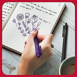 Tru Red Retractable Quick Dry Gel Pens Fine Point 0.5Mm Asst, 12/Pk