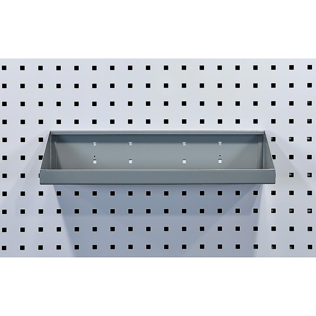 Triton Products 56186 LocHook 18-Inch Width by 6-1/2-Inch Deep Epoxy Powder Coated Shelf for LocBoard, Gray