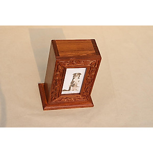 Rosewood Photo Frame Urns for Pet Ashes | Wood Cremation Urns | Decorative Urns | Funeral Urns | Handmade Urn for Cat and Dog | Keepsake Urns | Burial Urns with Bottom Opening System