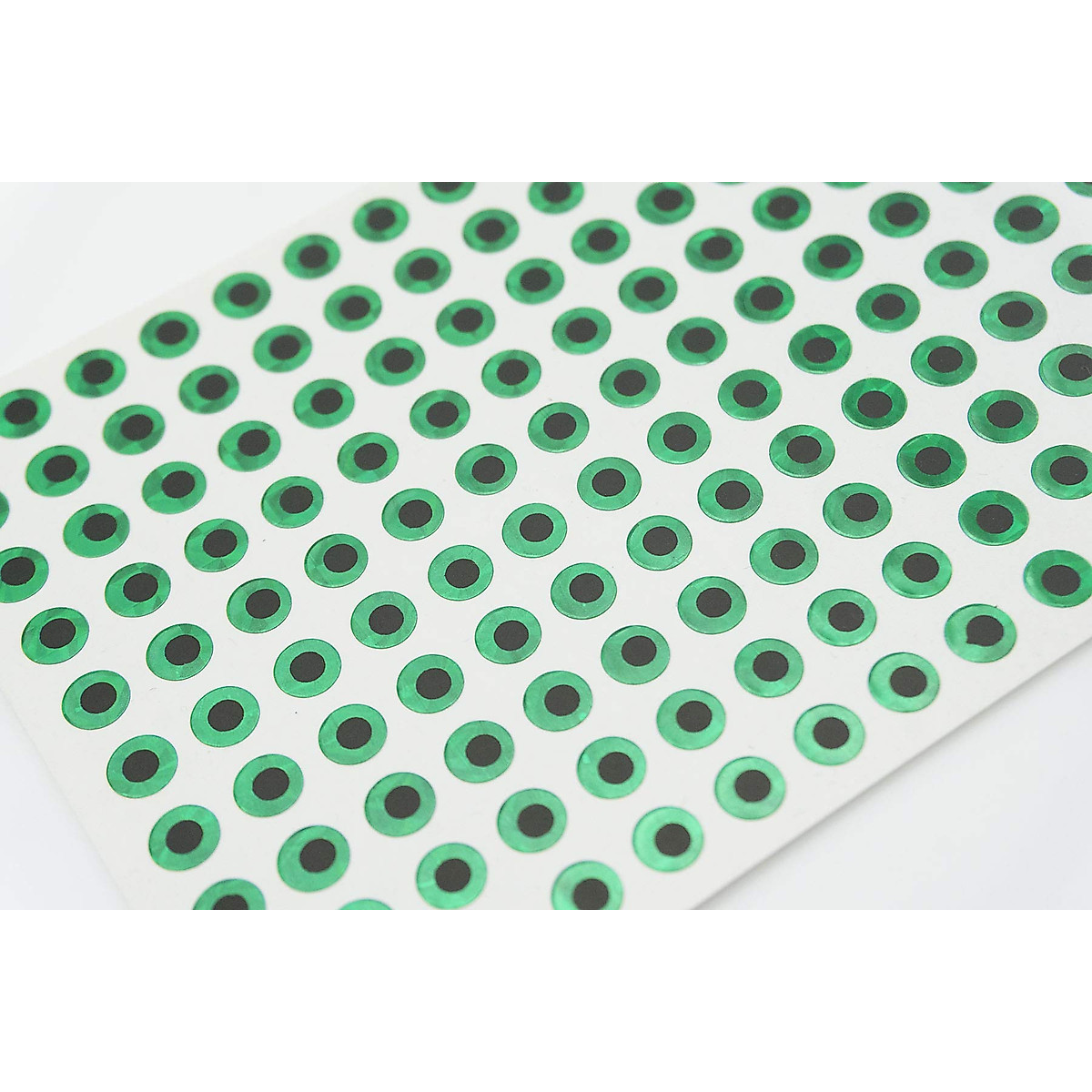 HTHYLURE Fishing Lure Eye 2D Flat Eye Fishing Eyes 2D Holographic Lure Eyes Making Fly Tying Fake Fish Eyes DIY Lifelike Realistic Artificial Holographic Fake Eyes 2D Green 2MM-330 PCS