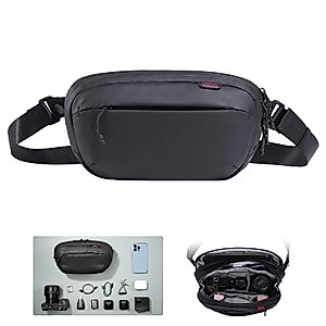 ULANZI BP08 Camera Sling Bag,Versatile Crossbody Travel Chest Bag Messenger Portable Handheld Travel Bag Accessories Stylish Compatible with Sony Smartphone etc -3L, BLACK