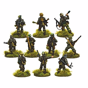 Bolt Action Warlord Games, World War II German Volksgrenadier Squad Wargaming Miniatures