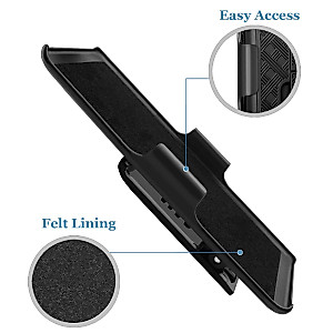 Galaxy S10 Plus Case, Fingic S10 Plus Combo Shell Holster Case Slim Fit Shell with Swivel Belt Clip Holster Bulit-in Kickstand Protective Cover for Samsung Galaxy S10 Plus 6.4 inch - Black