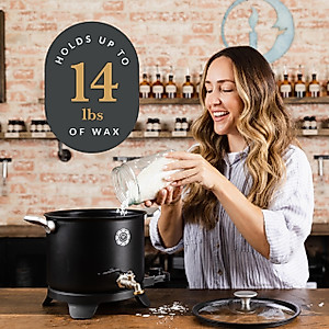 Craft & Venture Wax Melter for Candle Making - Candle Wax Melting Pot Holds 7qts (14lbs) of Wax – Soap Melter for soap Making Supplies - Easy Pour Candle Maker for Candle Making Supplies