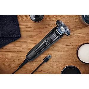 Philips Norelco Shaver 7600, Rechargeable Wet & Dry Electric Shaver with SenseIQ Technology, Quick Clean Pod, Travel Case and Pop-up Trimmer, S7886/84, Multi