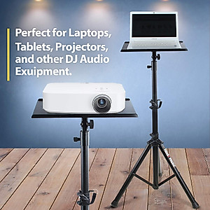 Hola! Music HPS-300B Heavy Duty Professional Multi-Purpose DJ Tripod Stand - Laptop Stand, Projector Stand, Mixer Stand and other Audio Equipment