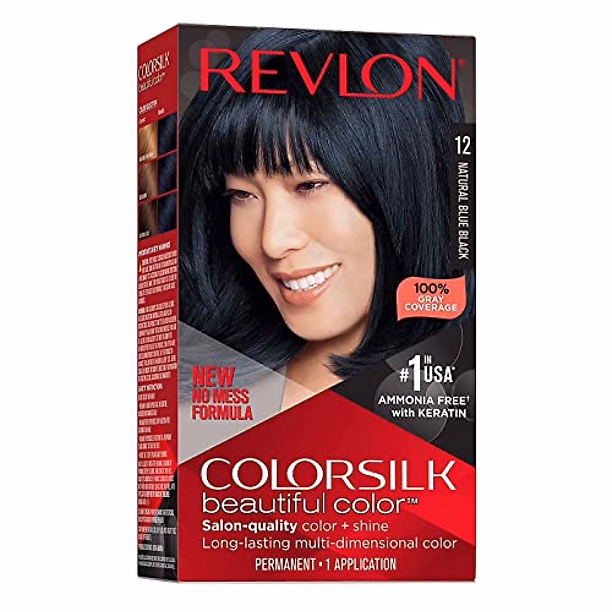 Revlon Colorsilk Beautiful Color, Natural Blue Black [12] 1 ea