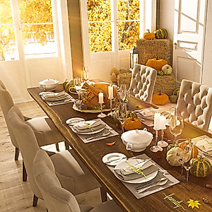 20 Pieces Thanksgiving Plate Place Cutouts Thankful Gather Grateful Blessed Family Place Setting Letter Place Card Cutouts Table Plate Paper Settings for Thanksgiving Wedding Valentine Engagement