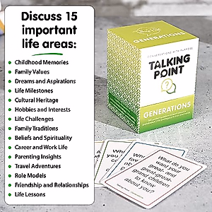 200 Intergenerational Conversation Cards - Get to Know Parents and Grandparents for Family Game Night with Curated Question Cards - Family Fun Games for Adults and Kids Too - Relatives Icebreaker