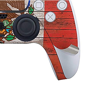 Skinit Decal Gaming Skin Compatible with PS5 Bundle - Mexican Flag Dark Wood Design
